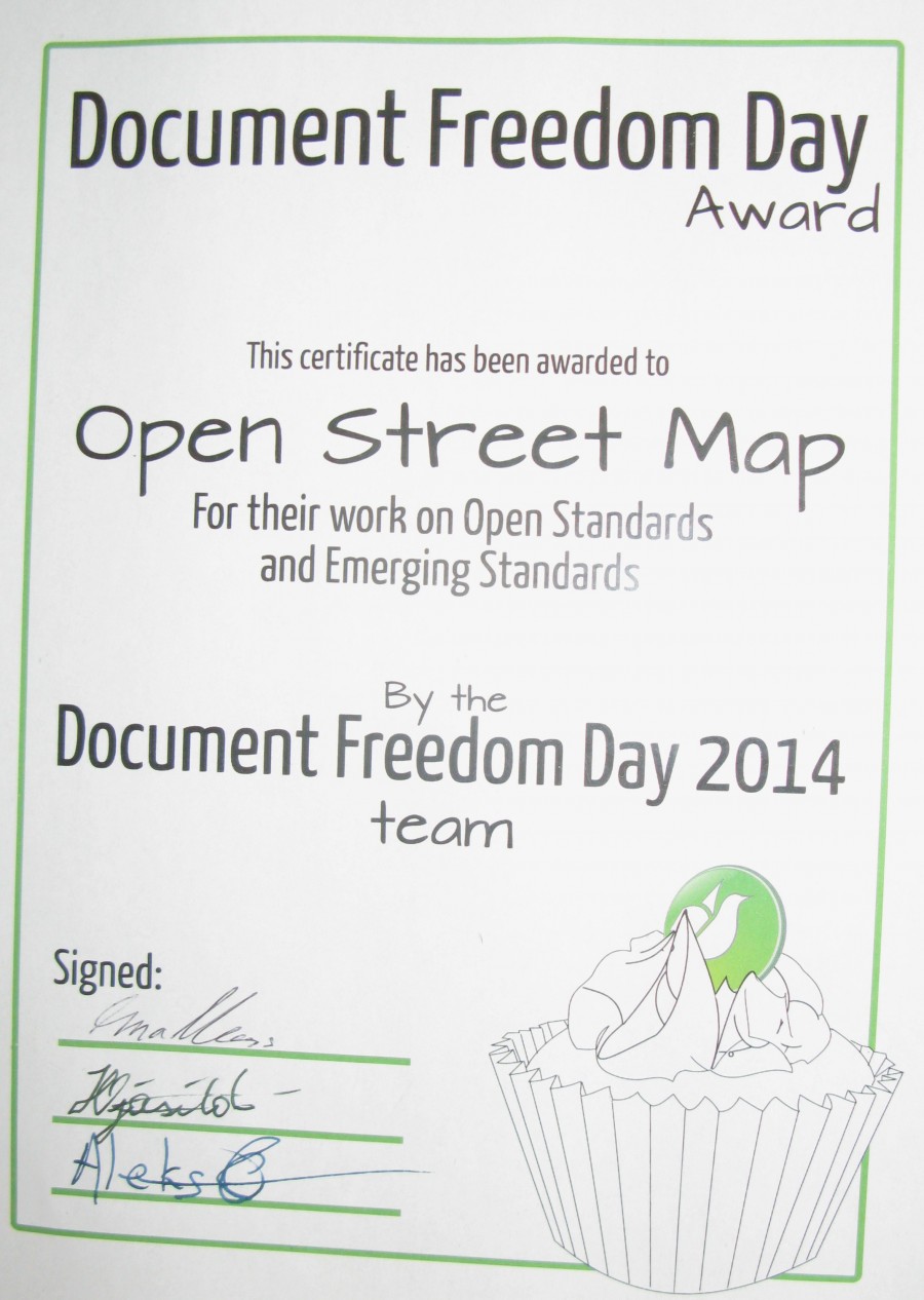 OpenStreetMap recognised by Free Software Foundation Europe with ...